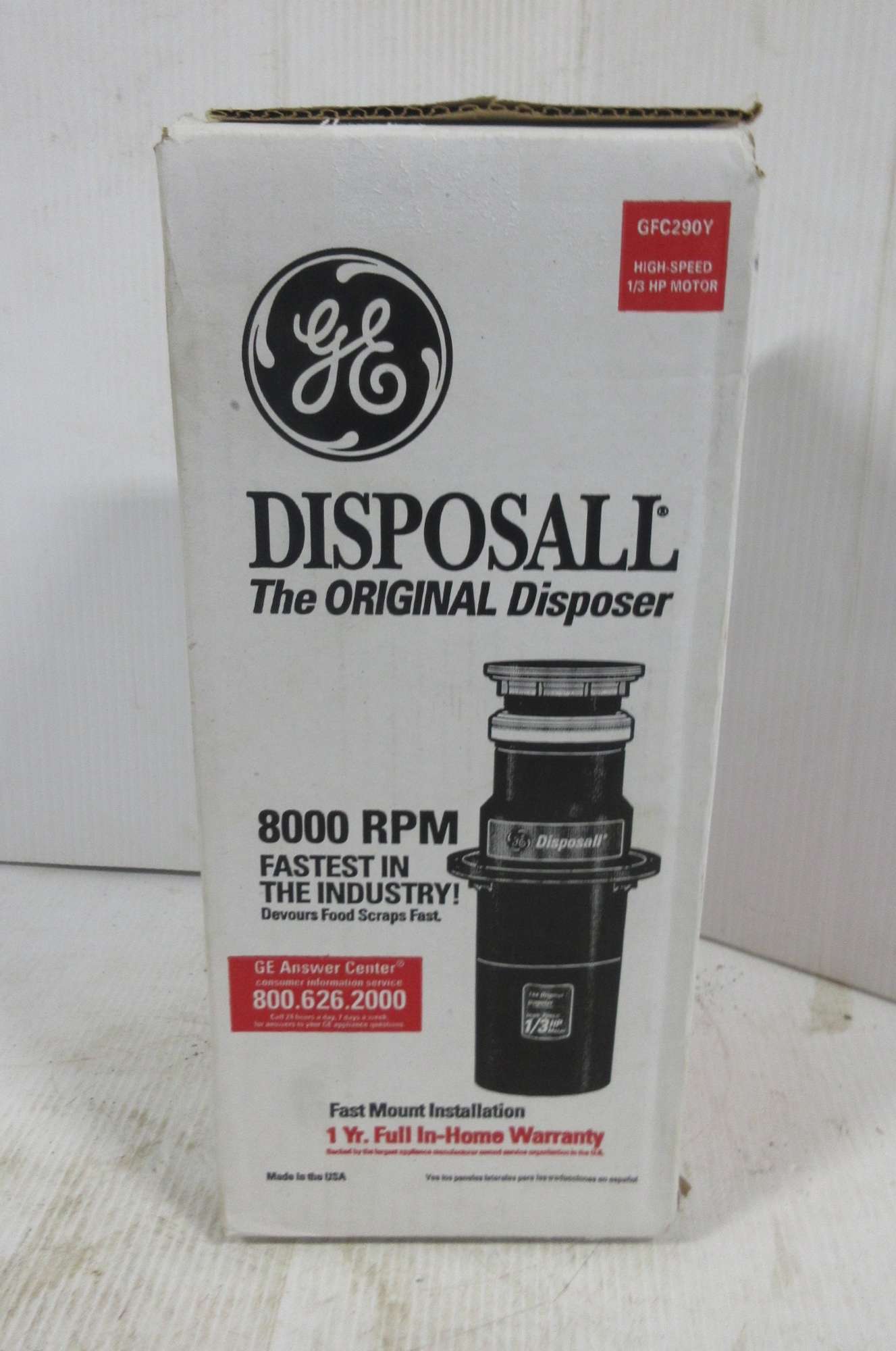 Albrecht Auctions | GE Disposall, 8,000 RPM, NIB